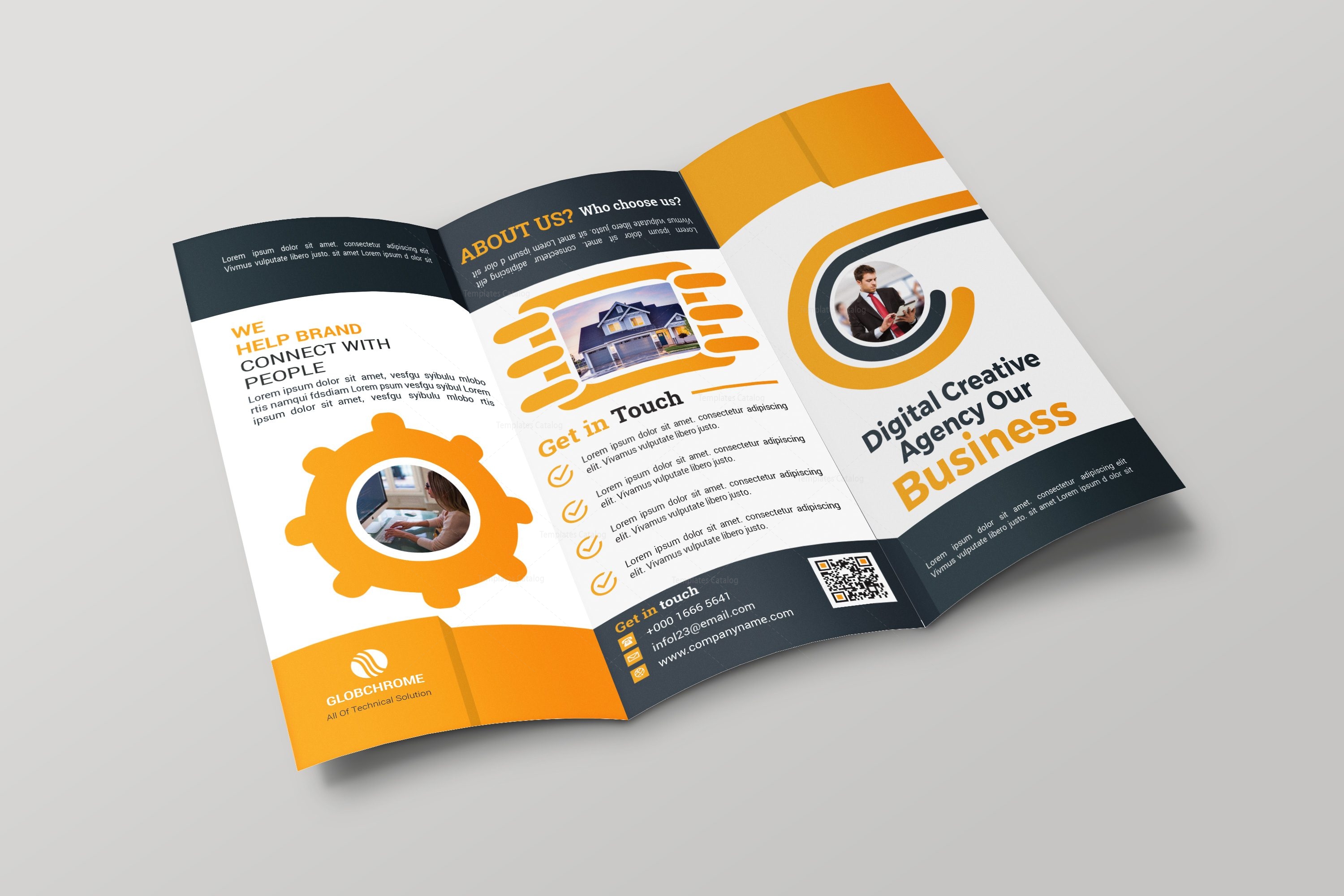 Alabama Professional Tri-fold Brochure Design Template - Graphic Nova ...