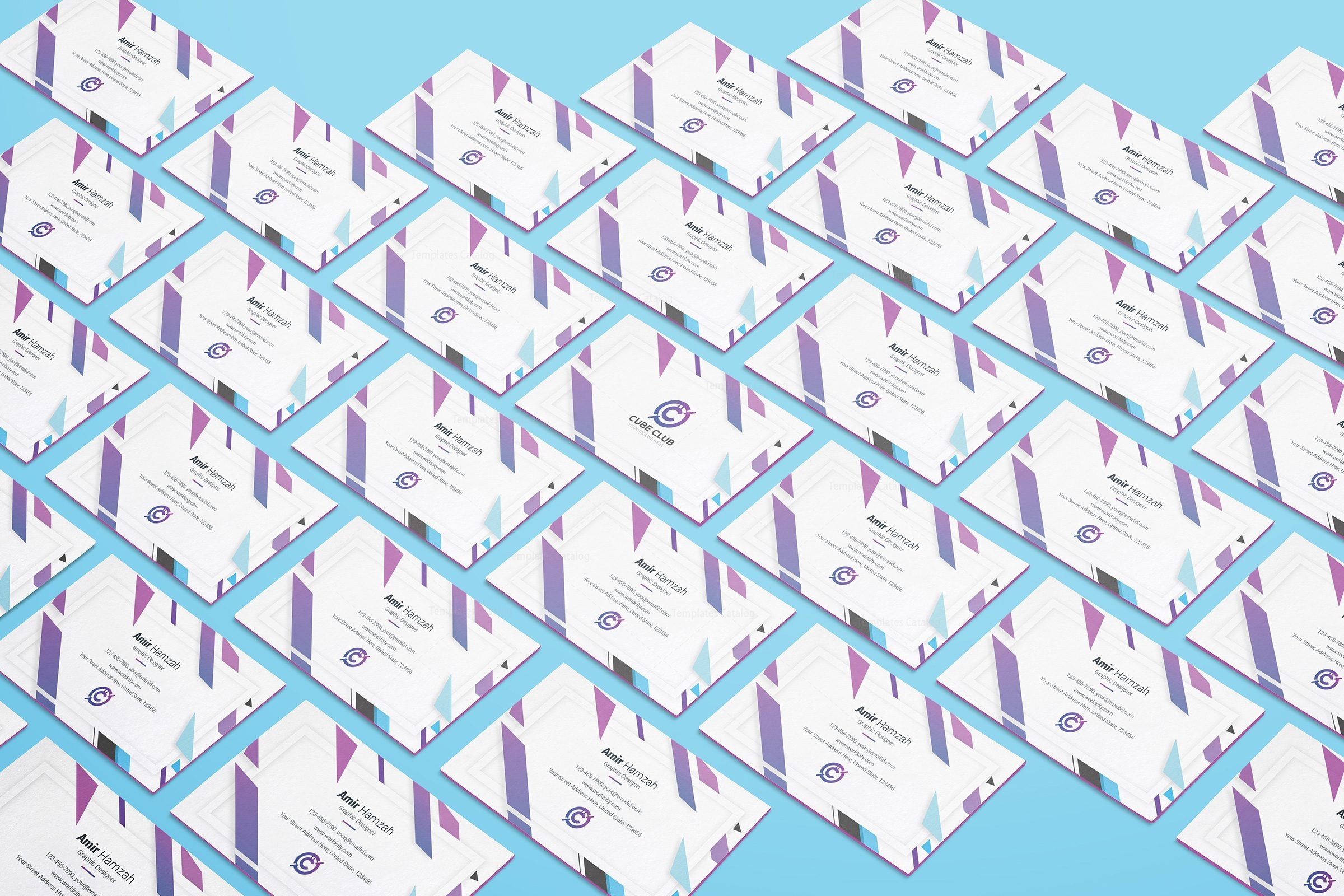 Cube Club Business Card Design Template - Graphic Nova | Stock Graphic ...