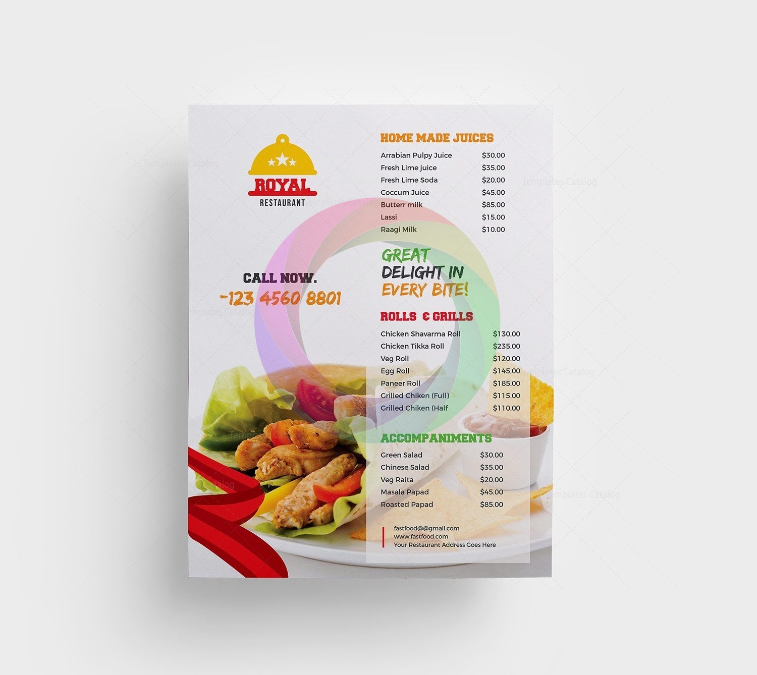 Healthy Food Menu Template - Graphic Nova | Stock Graphic Store