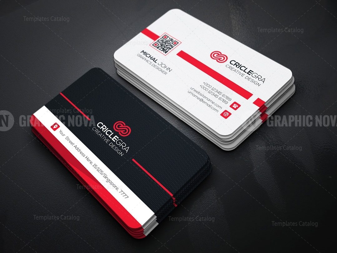 QR Code Business Card Template - Graphic Nova | Stock Graphic Store