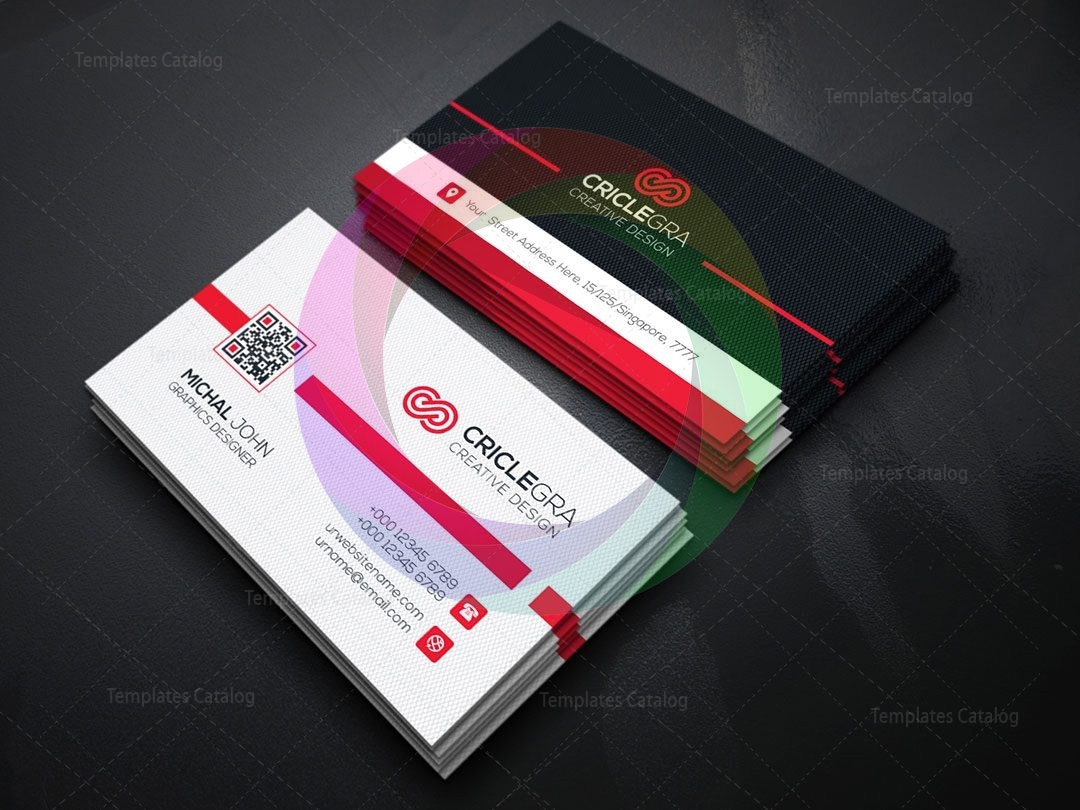 QR Code Business Card Template - Graphic Nova | Stock Graphic Store