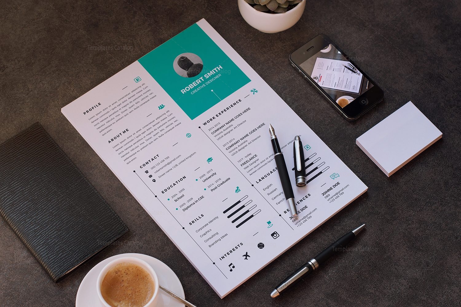 Resume Template in Multiple Formats - Graphic Nova | Stock Graphic Store